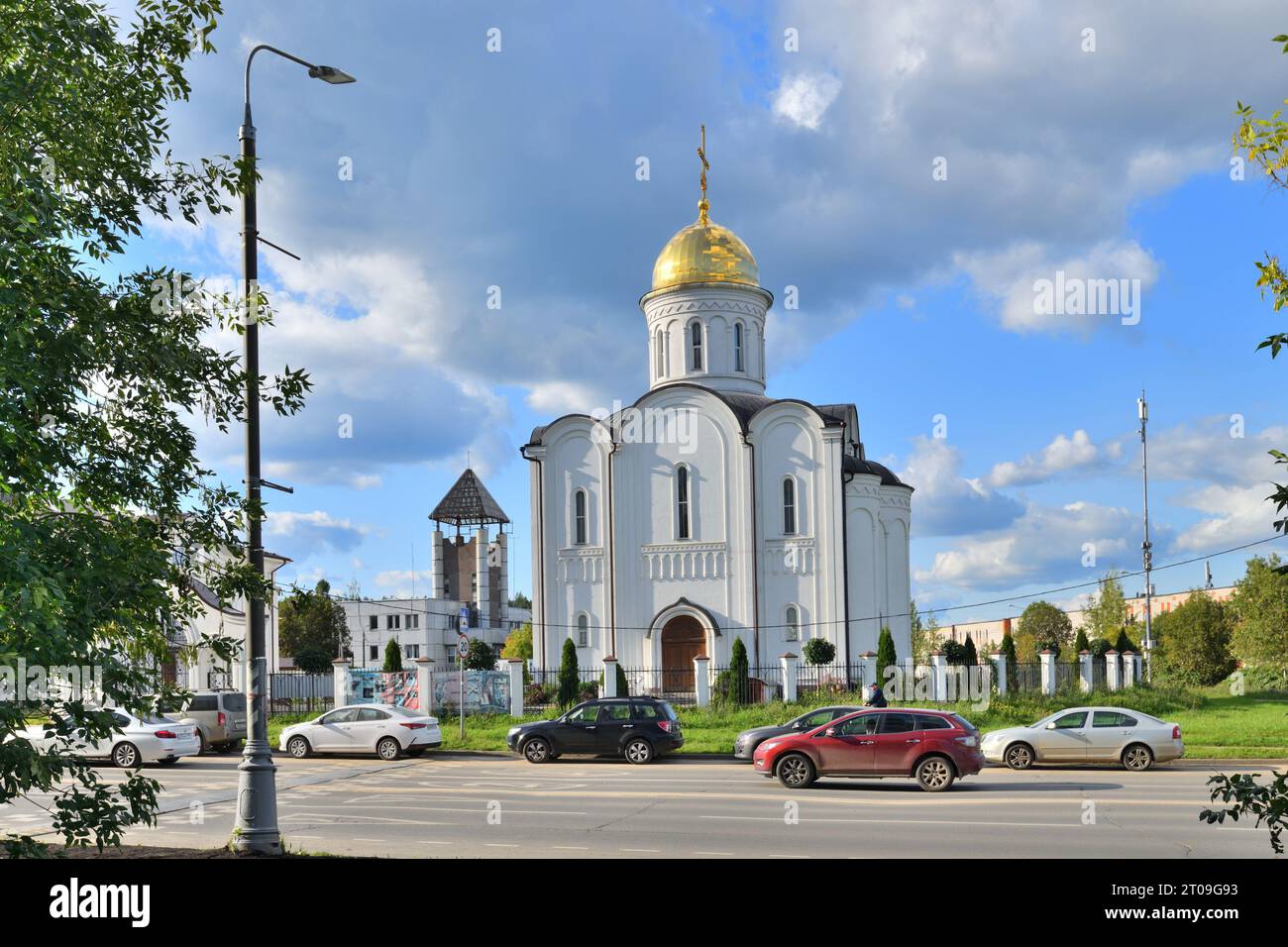 Moscow, Russia - Aug 25 .2023. Temple of Holy Blessed Prince Alexander ...
