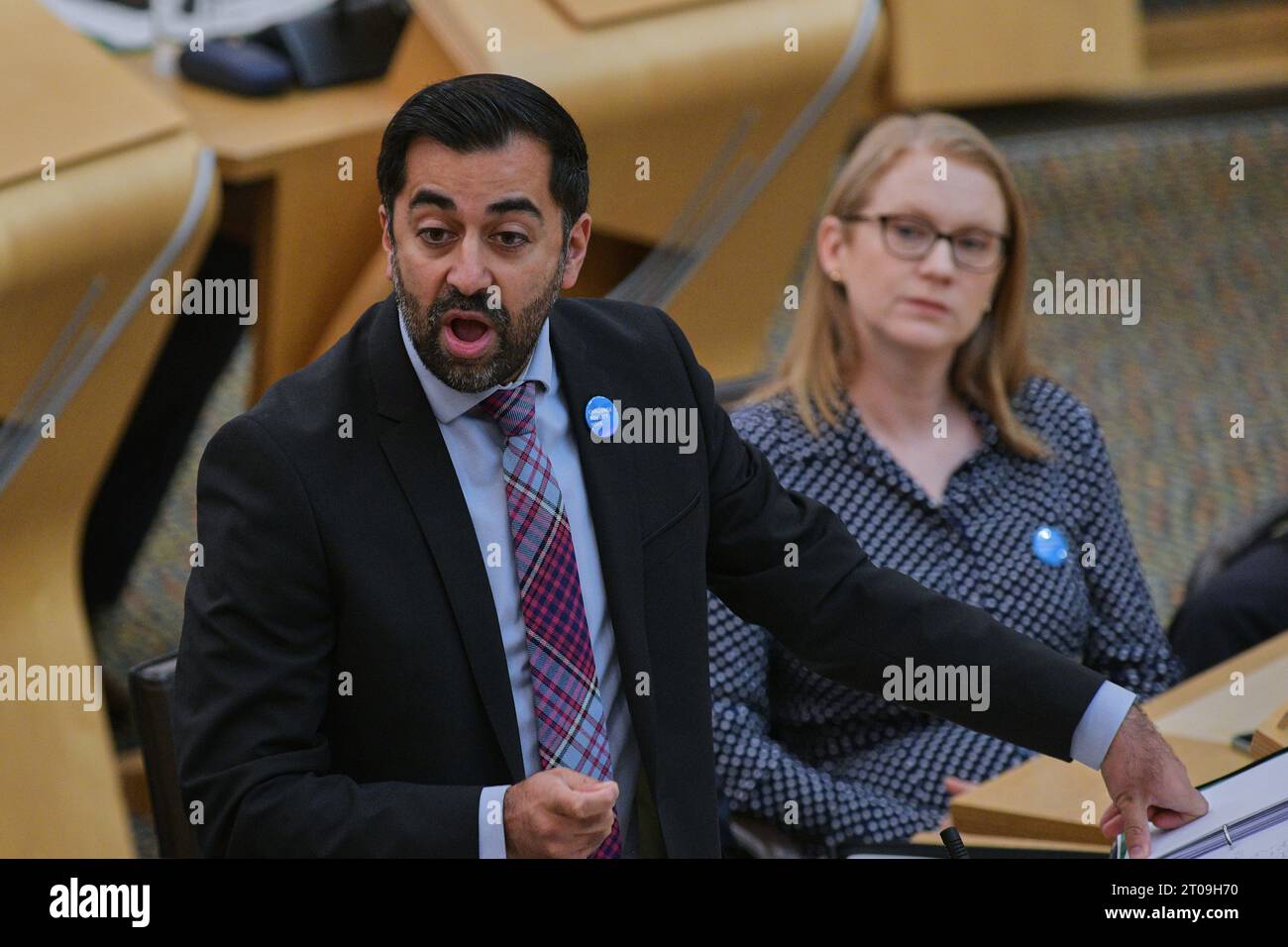 Edinburgh Scotland, UK 05 October 2023 First Minister of Scotland Humza ...
