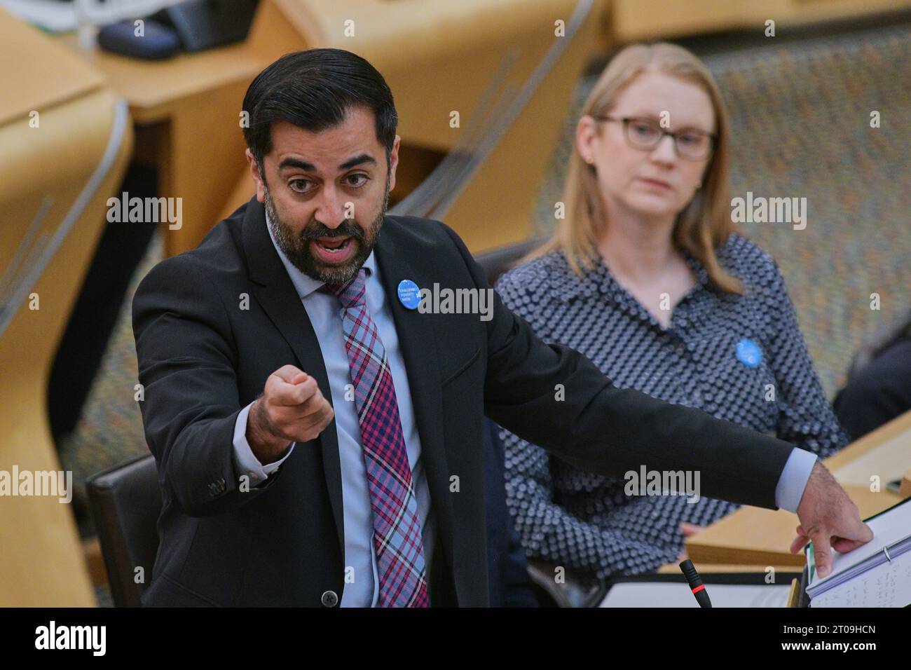 Edinburgh Scotland, UK 05 October 2023 First Minister of Scotland Humza ...