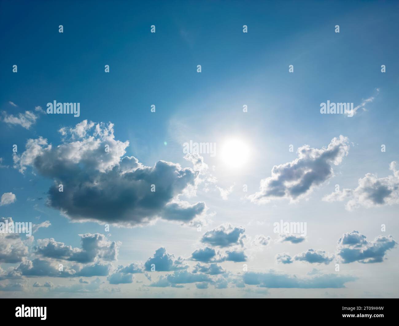 Blue Sky Background,Horizon Spring Morning Sky Scape in blue by the Sea ...