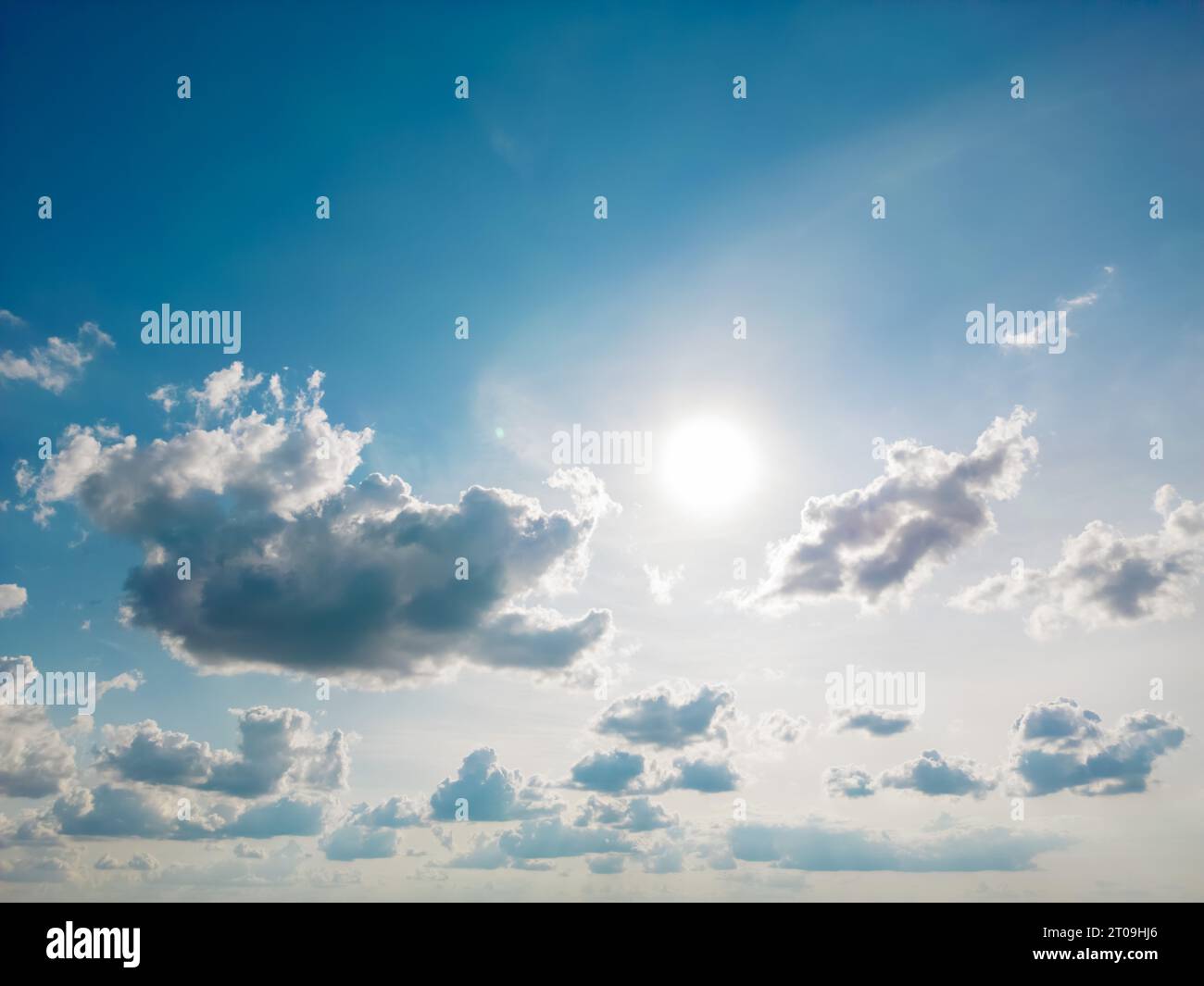 Blue Sky Background,Horizon Spring Morning Sky Scape in blue by the Sea ...