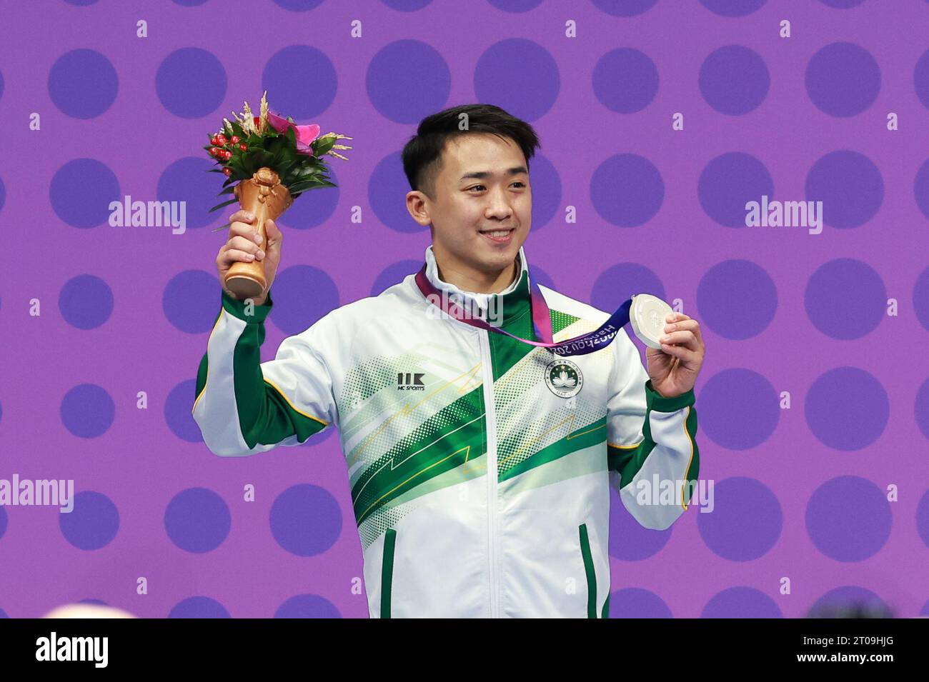 Hangzhou, China's Zhejiang Province. 5th Oct, 2023. Silver Medalist ...
