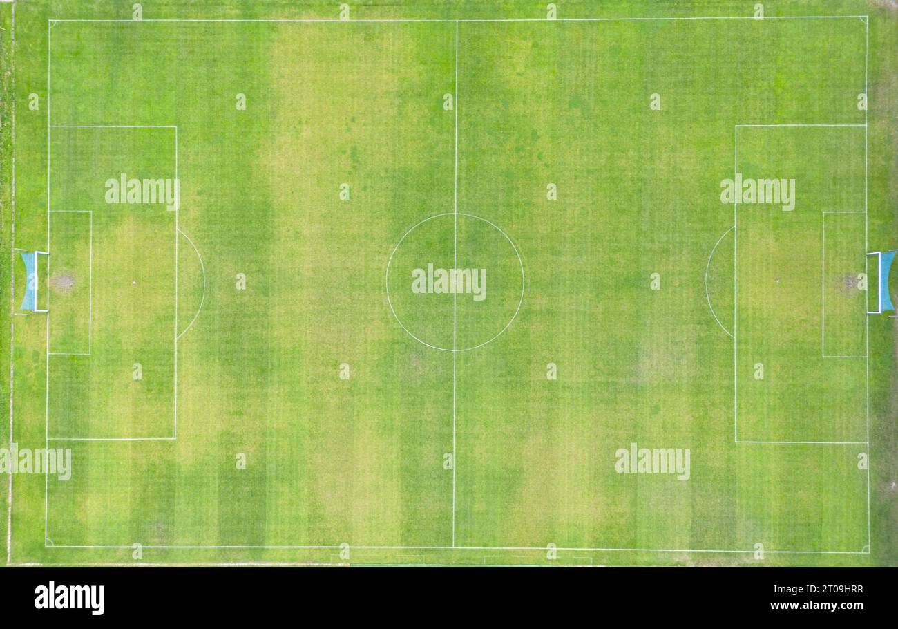 Aerial Top Down View of Soccer Football Field. Stadium. Football field ...