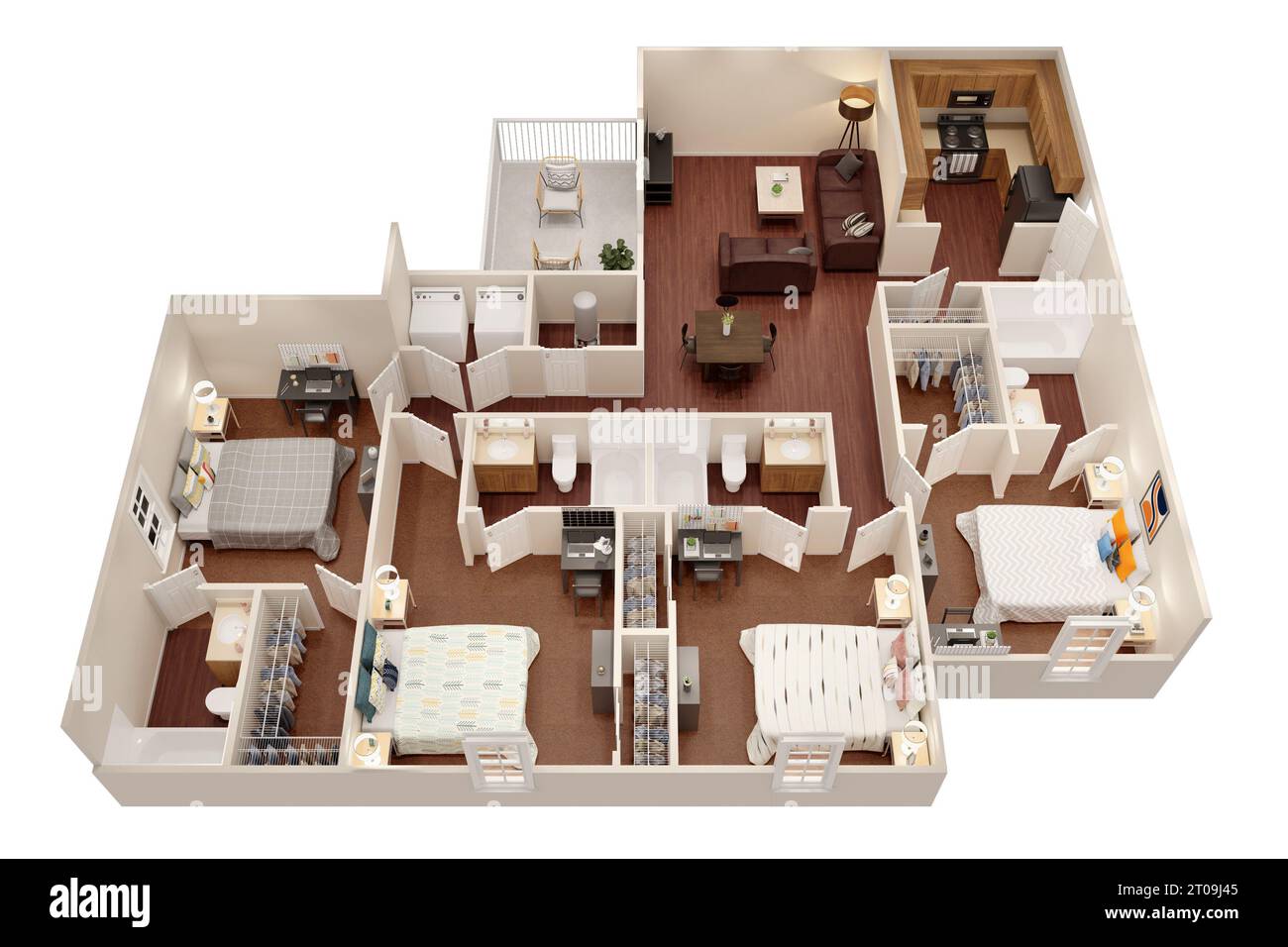 3D floor plan 3d modelling render concept Stock Photo - Alamy