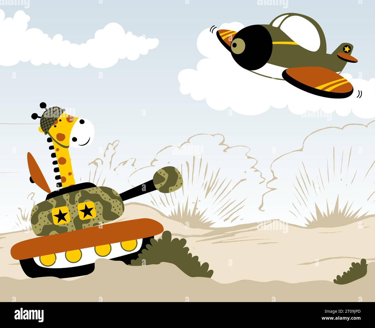 Cartoon airplane tank hi-res stock photography and images - Alamy