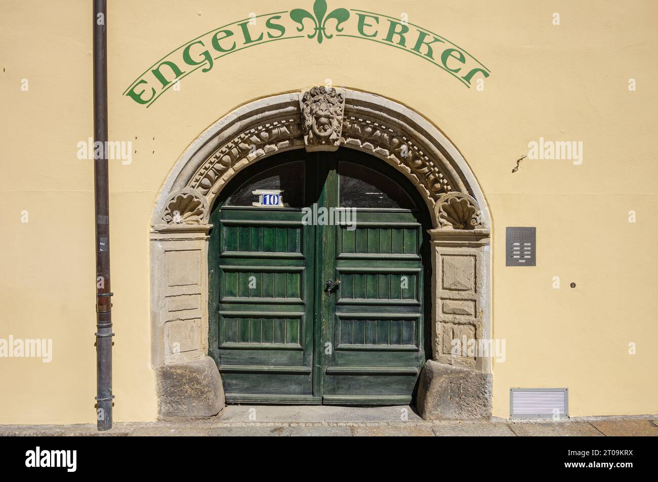 Font gate, so-called Engelserkerhaus (Angelic Oriel House), a medieval ...