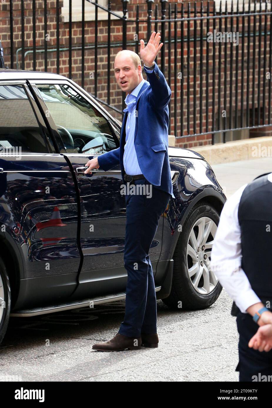 London, UK. 23rd Apr, 2018. Prince William, Duke of Cambridge departs ...