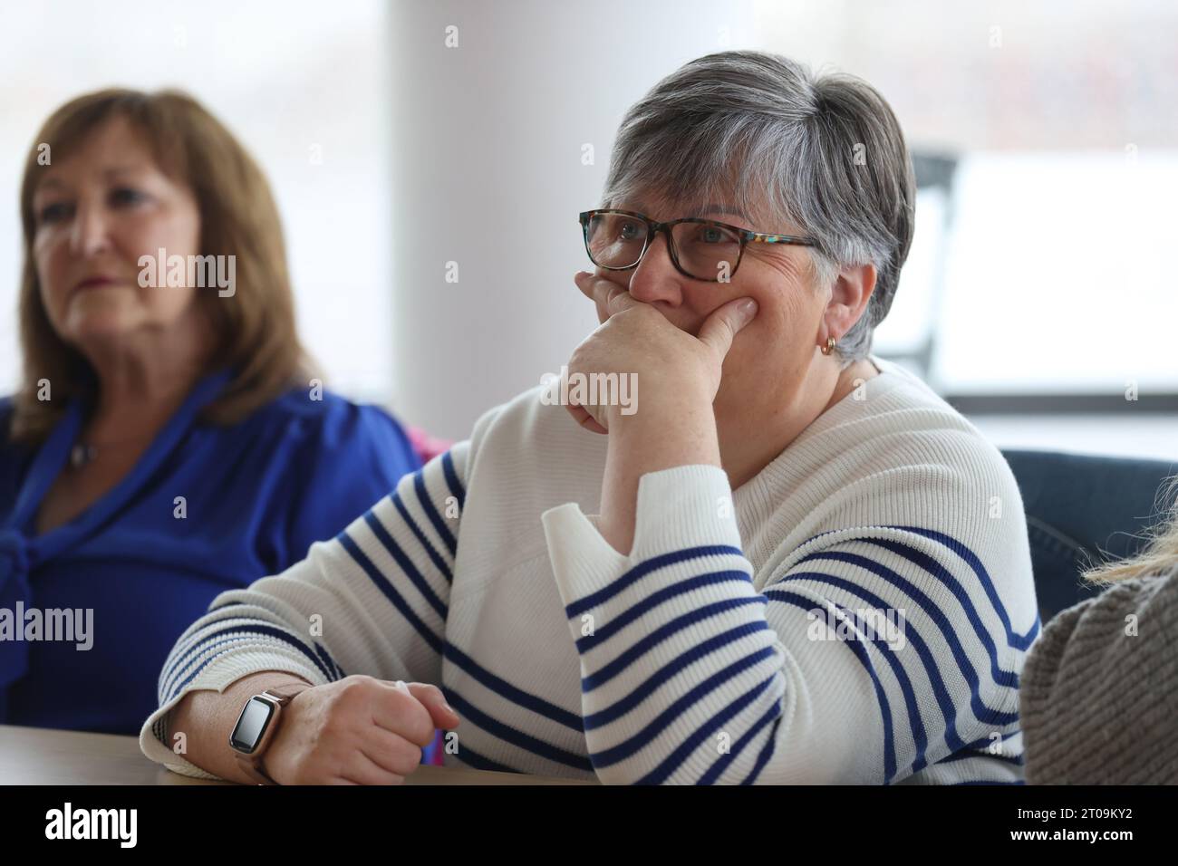 Brenda Doherty (right), whose mother Ruth Burke, was the first woman to ...