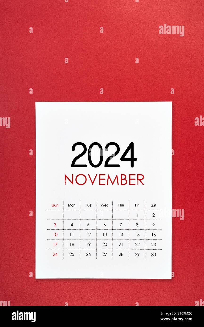 Calendario Novembre 2024 Weekly Calendar November 24, 2024 To