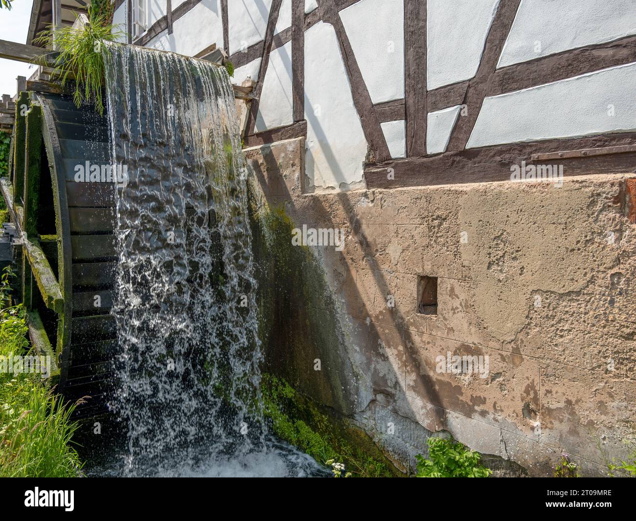 Water-driven mill wheel of a water mill. Wilhelm Busch Mill Ebergötzen ...