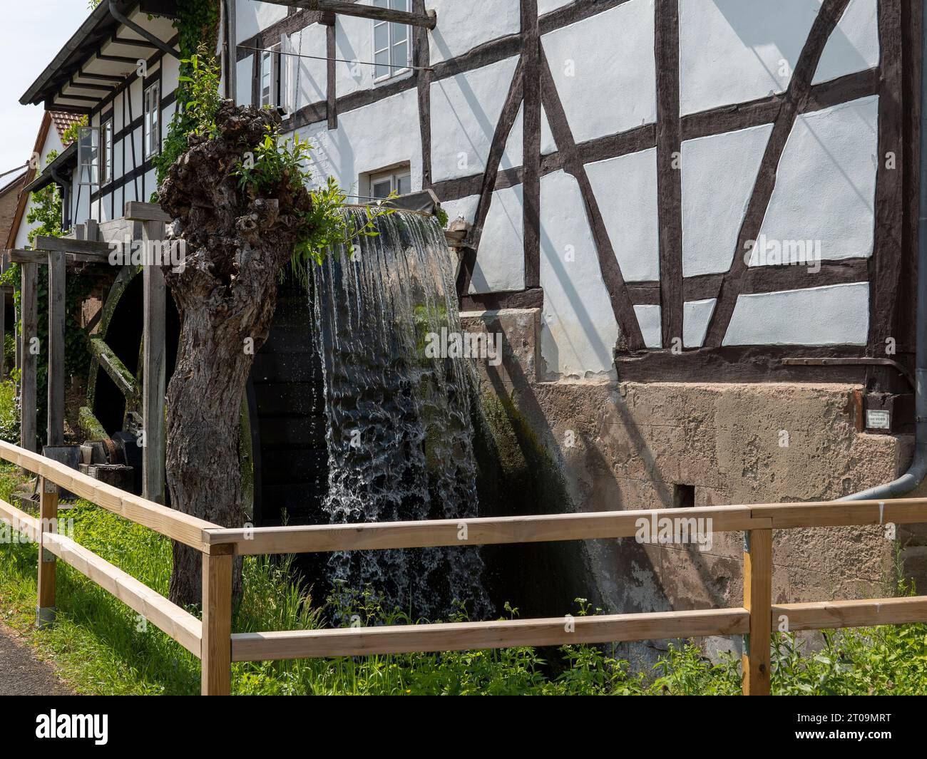 Water-driven mill wheel of a water mill. Wilhelm Busch Mill Ebergötzen ...