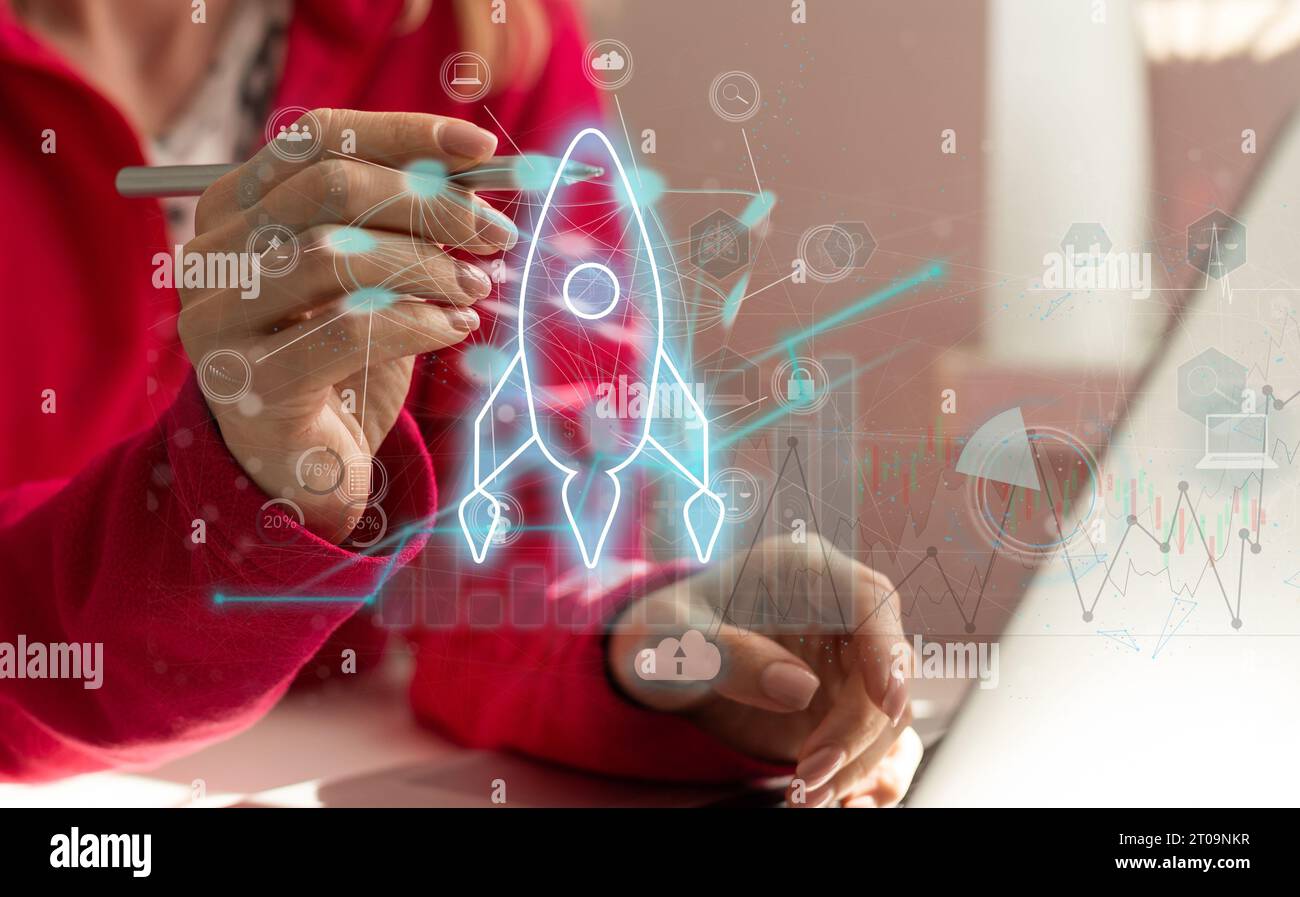 Business start up Venture investment business and development concept ...