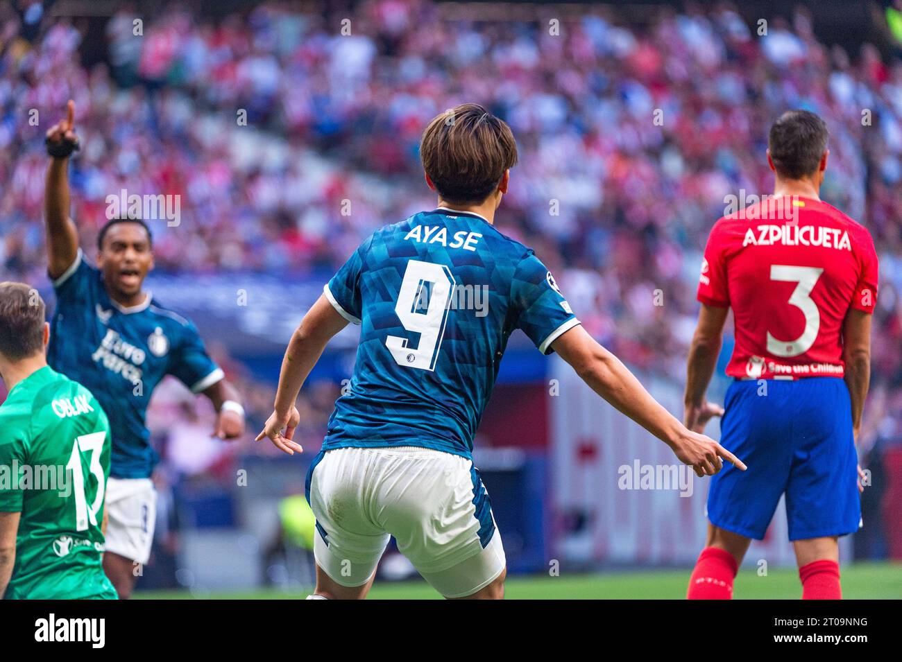Ayase Ueda (Feyenoord) celebrate his goal during the football match of ...