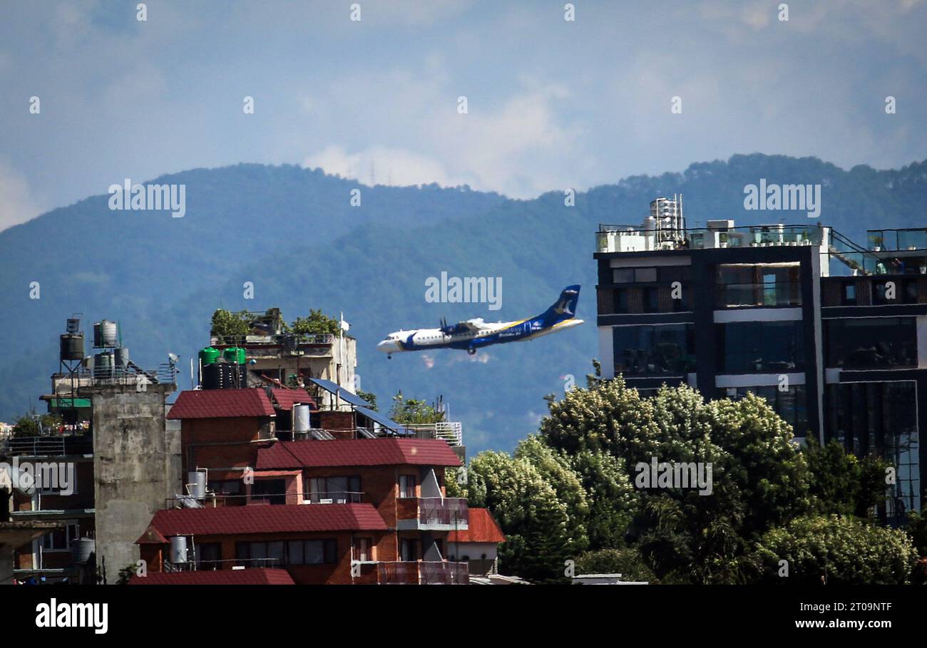 Kathmandu, Bagmati, Nepal. 5th Oct, 2023. An aircraft of Buddha ...