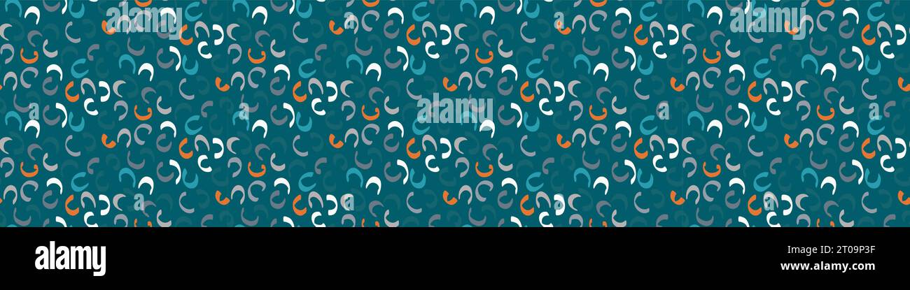 Modern blue abstract stylized vector simple graphic design seamless ...