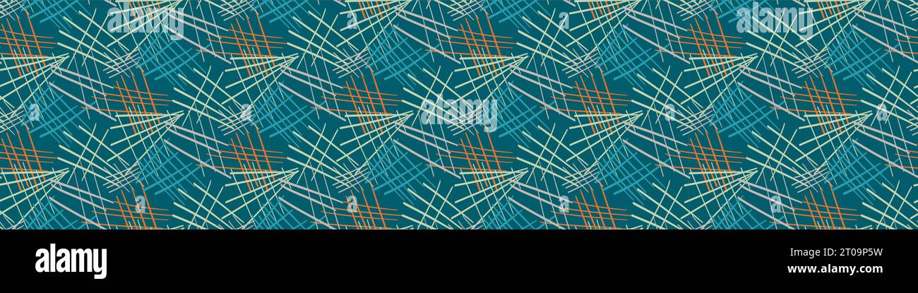 Modern blue abstract stylized vector simple graphic design seamless ...