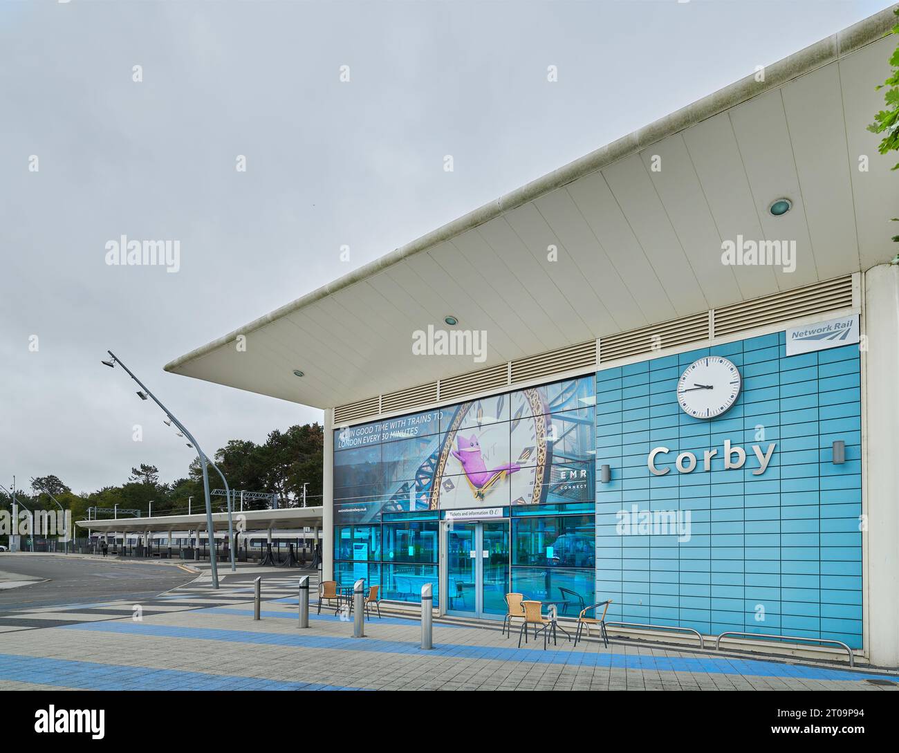 The ticket office, waiting room and café at the railway station in ...