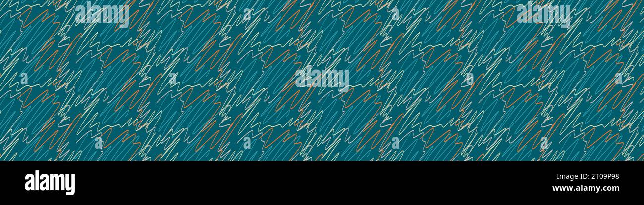 Modern blue abstract stylized vector simple graphic design seamless ...