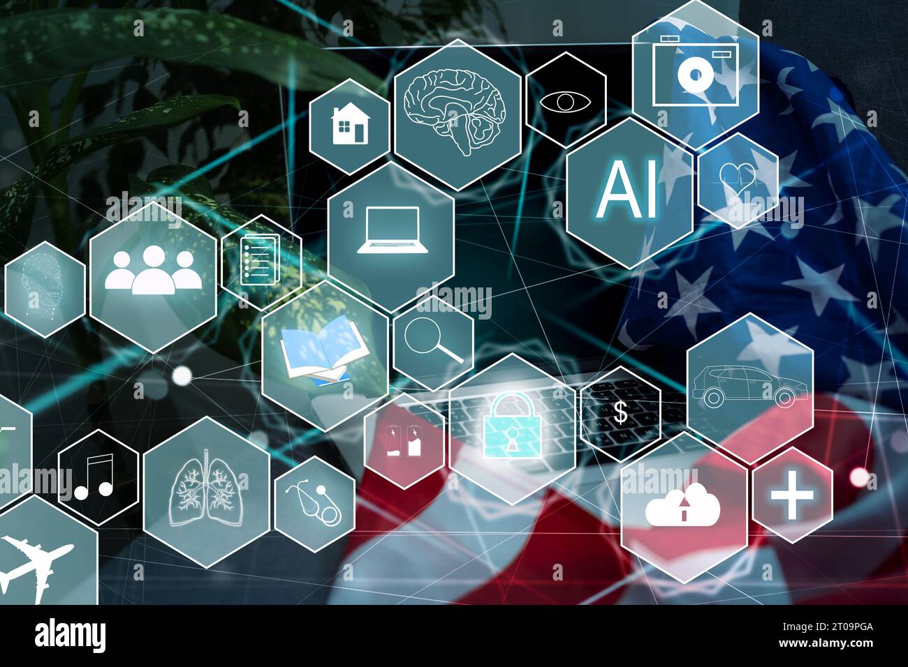 AI, Artificial intelligence, machine learning, neural networks and modern technologies concepts ...