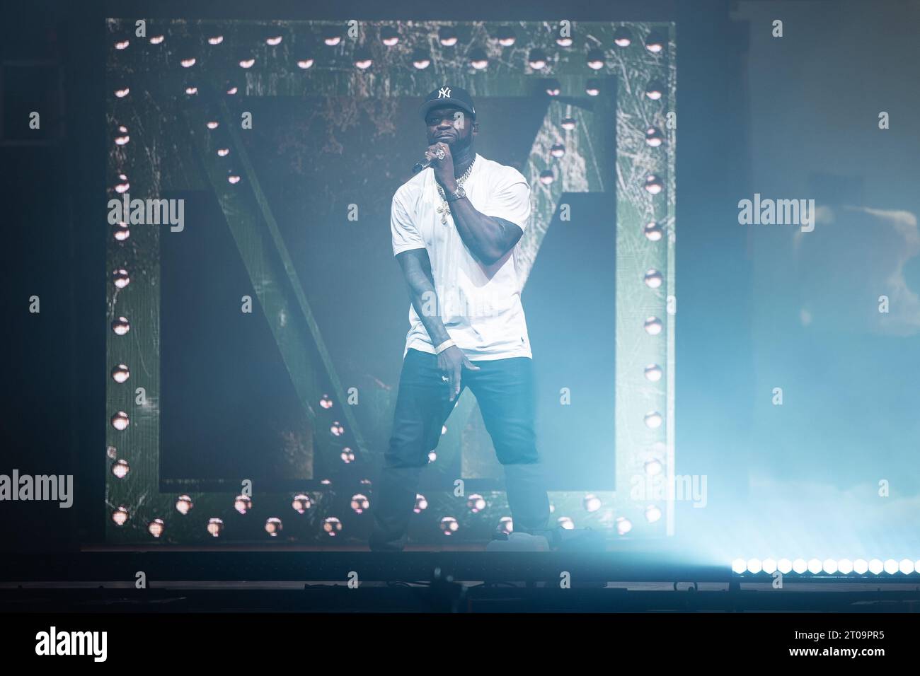 Oslo, Norway. 04th Oct, 2023. The American rapper 50 Cent performs a ...