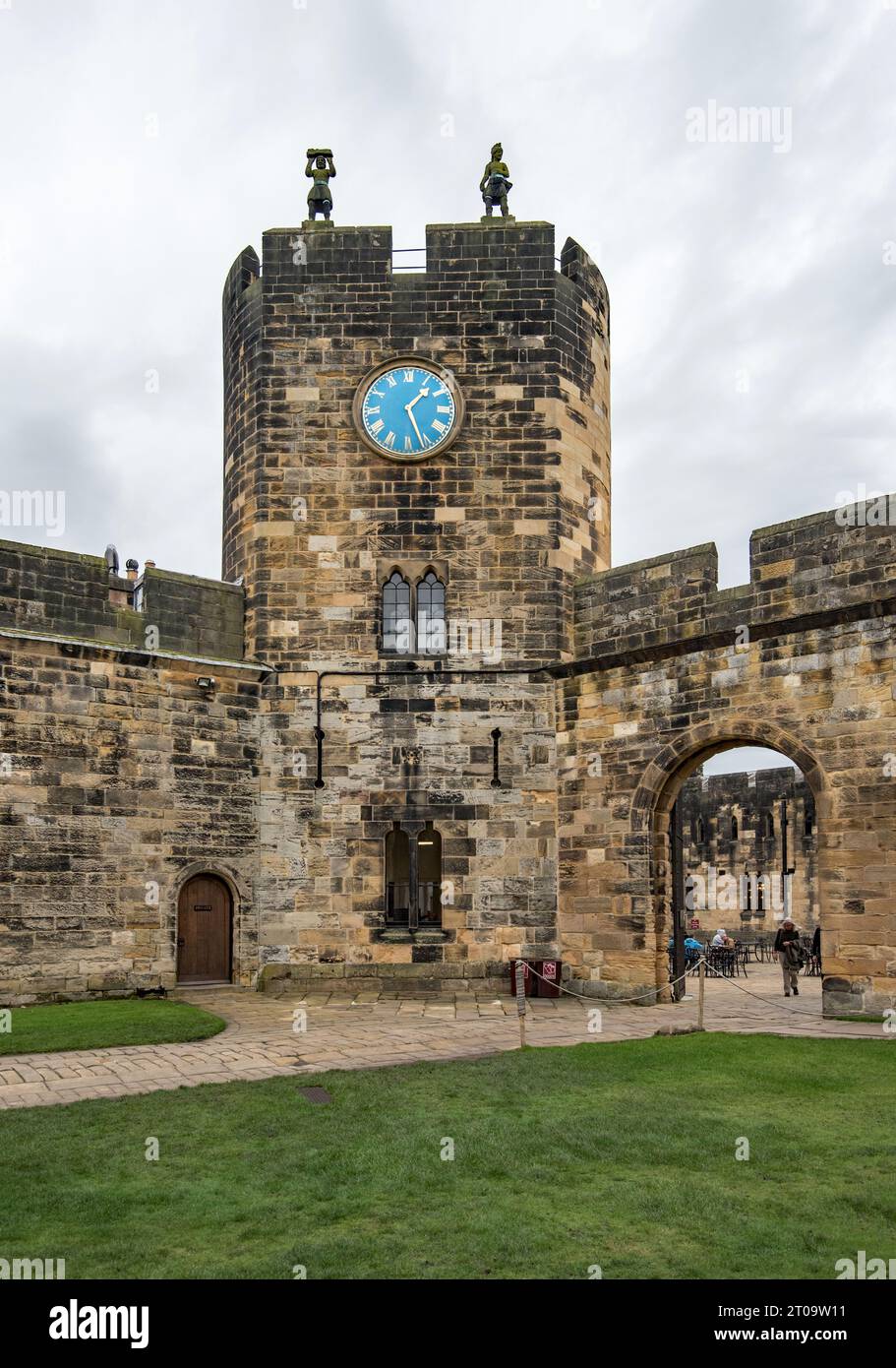 Alnwick Castle clock tower Northumberland in 11th Century ...