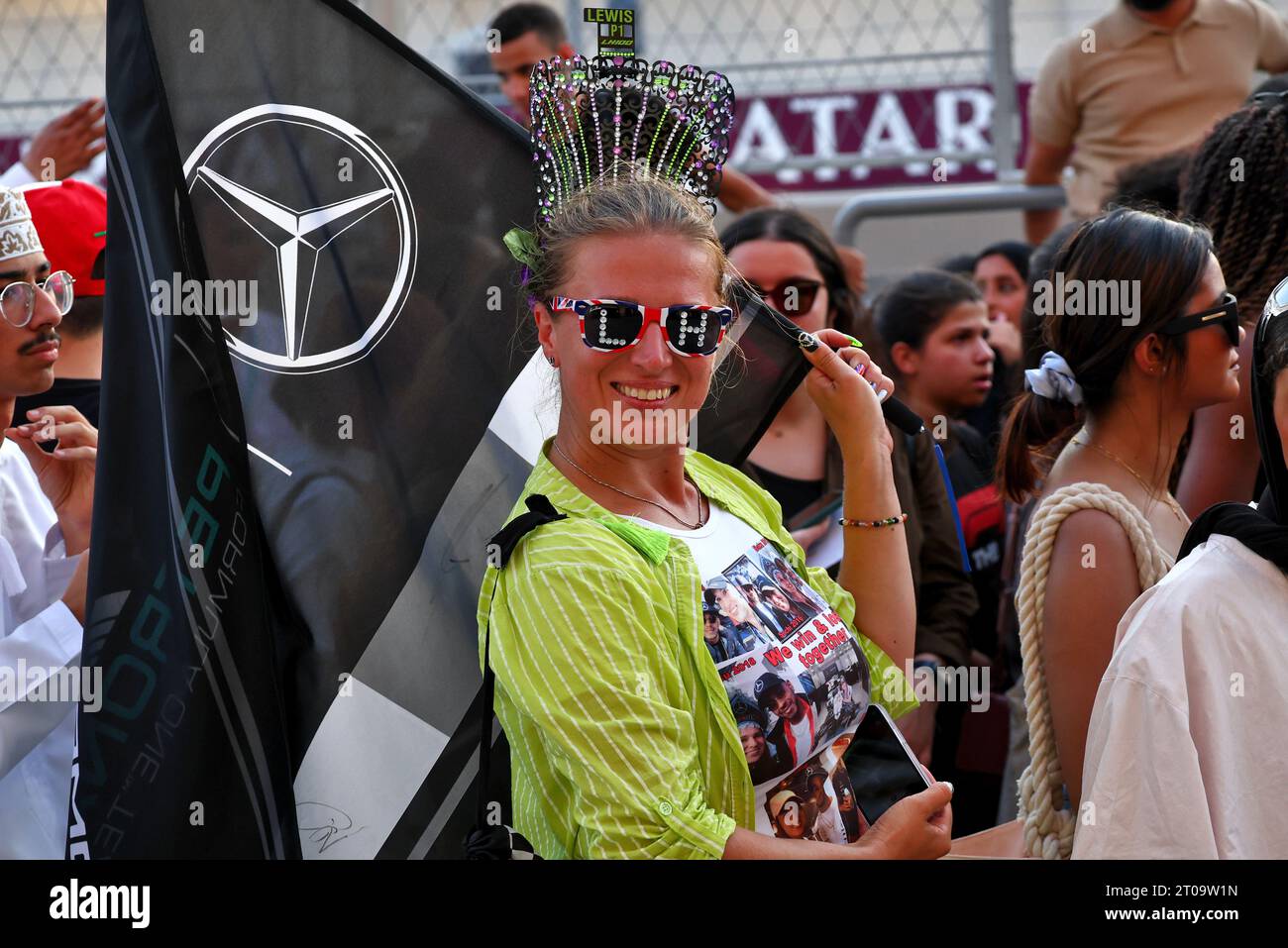 Doha, Qatar. 05th Oct, 2023. Circuit atmosphere - a Lewis Hamilton (GBR ...