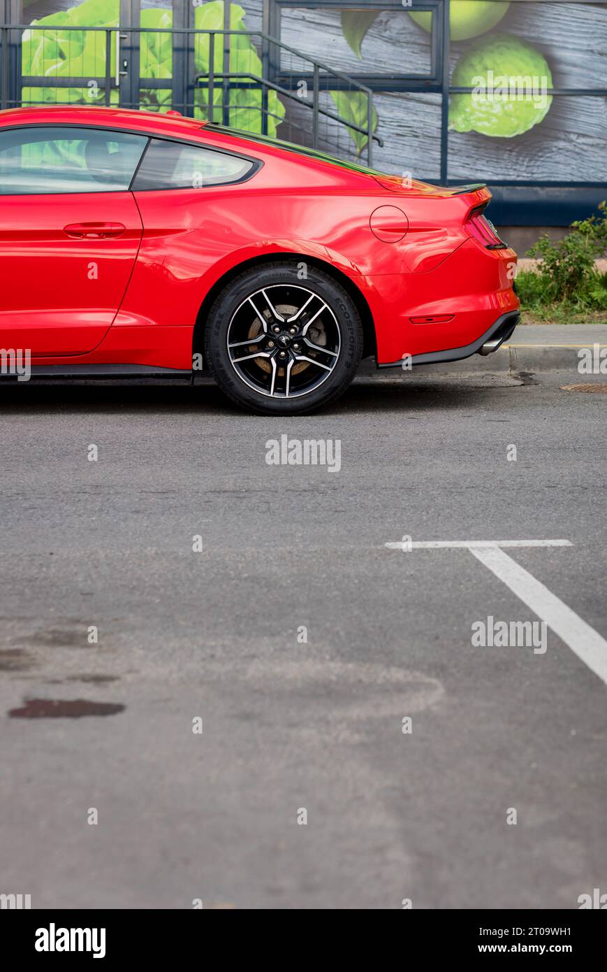 Minsk, Belarus, October 2023 - Ford Mustang on asphalt. Luxury ...