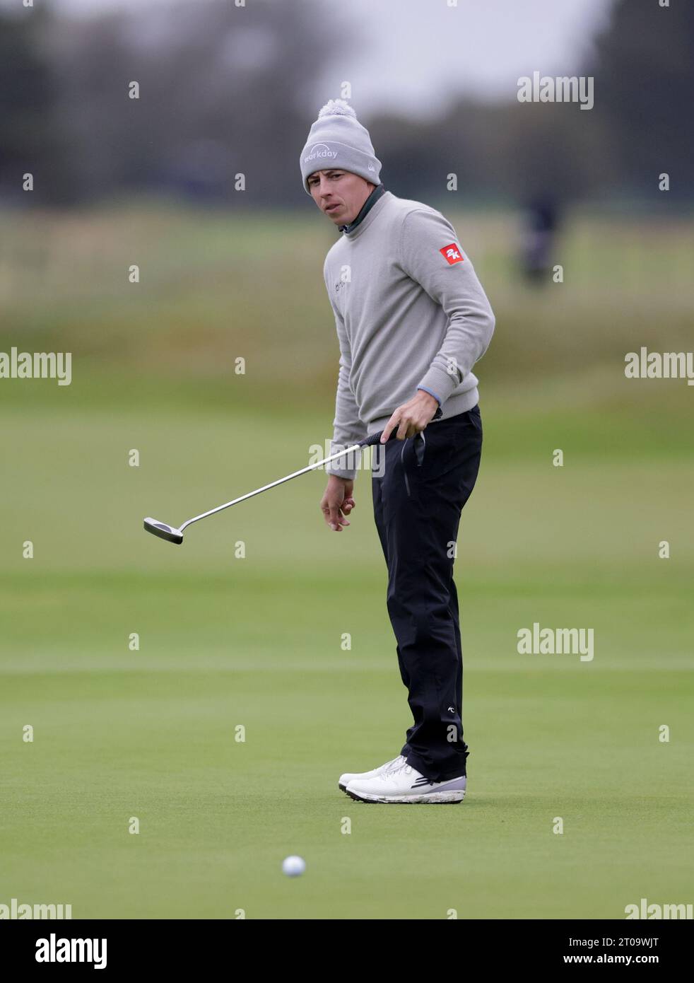 Matt Fitzpatrick on the 18th green during day one of the 2023 Alfred ...
