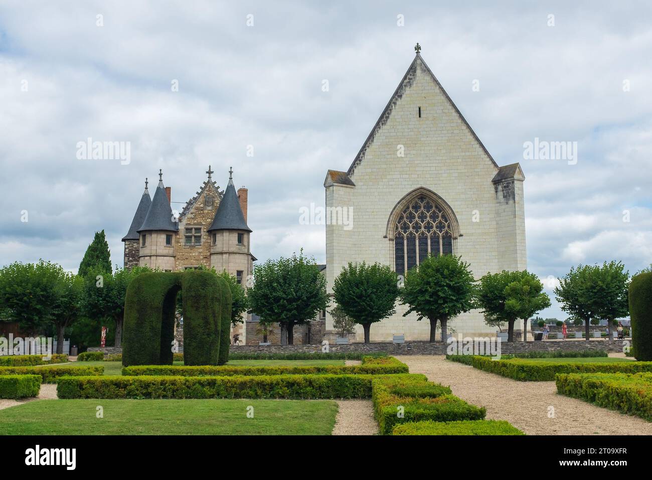Angers, France, 2023. The 15th century chapel at the back of the Royal ...
