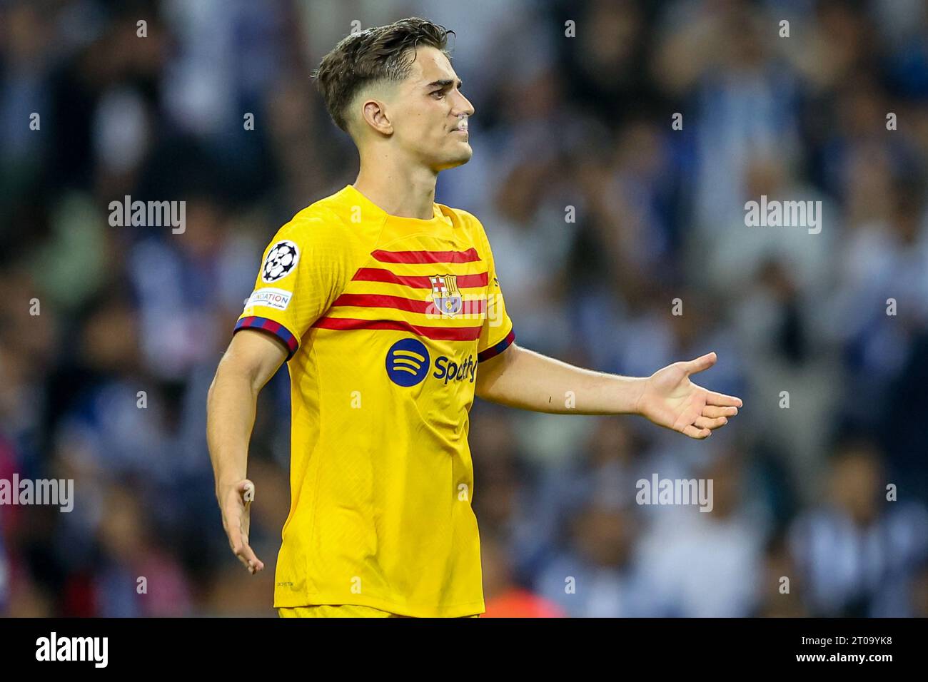Gavi (FC Barcelona) in action during the UEFA Champions League Group H ...