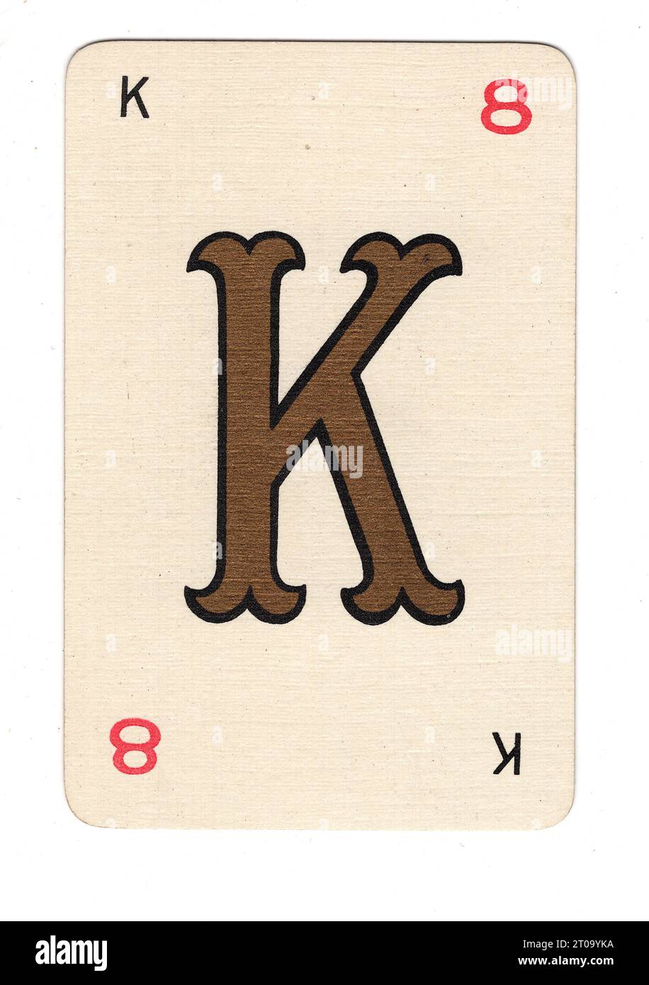 A vintage Lexicon playing card featuring the letter K on a white ...