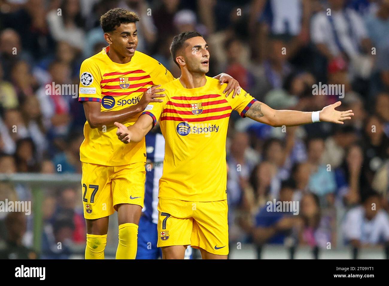 Ferran Torres (FC Barcelona) celebrating the goal during the UEFA Champions League Group H, Game ...
