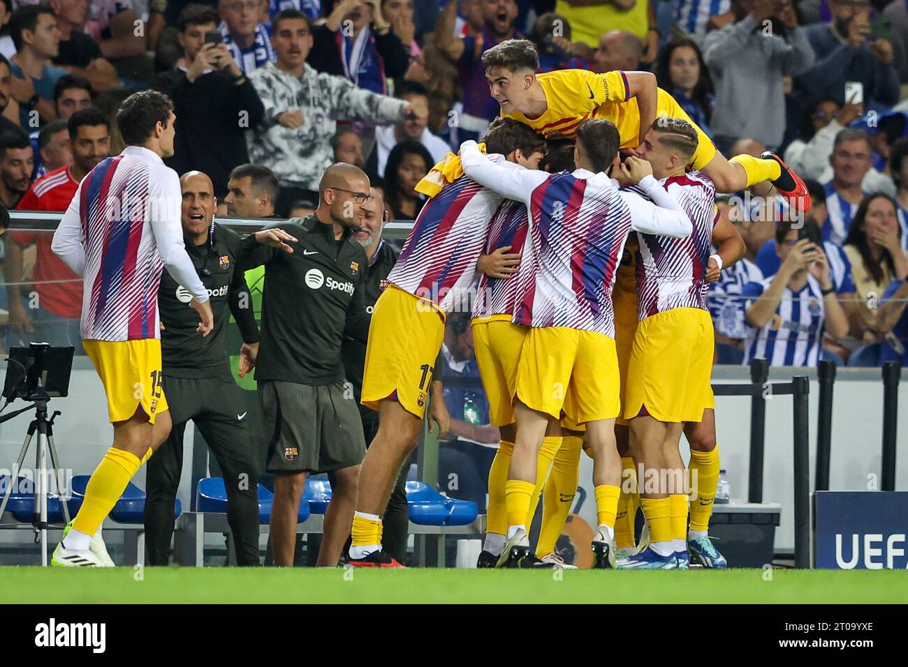 Ferran Torres (FC Barcelona) celebrating the goal during the UEFA ...