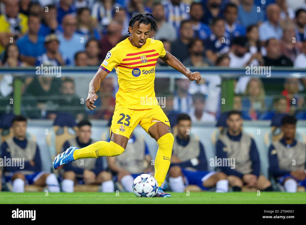 Jules Koundé (FC Barcelona) in action during the UEFA Champions League ...