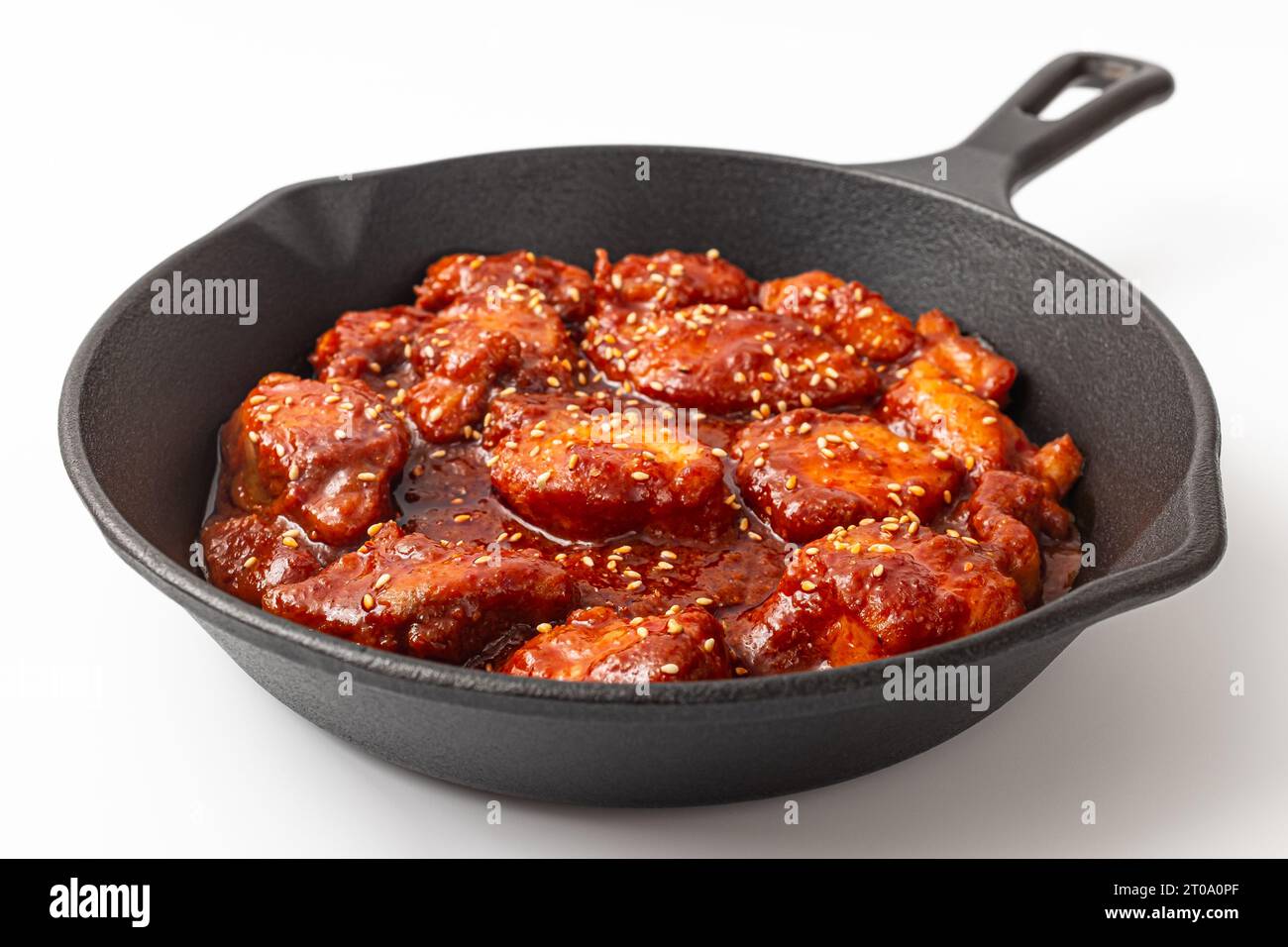 Monkfish bulgogi on a white background Stock Photo - Alamy