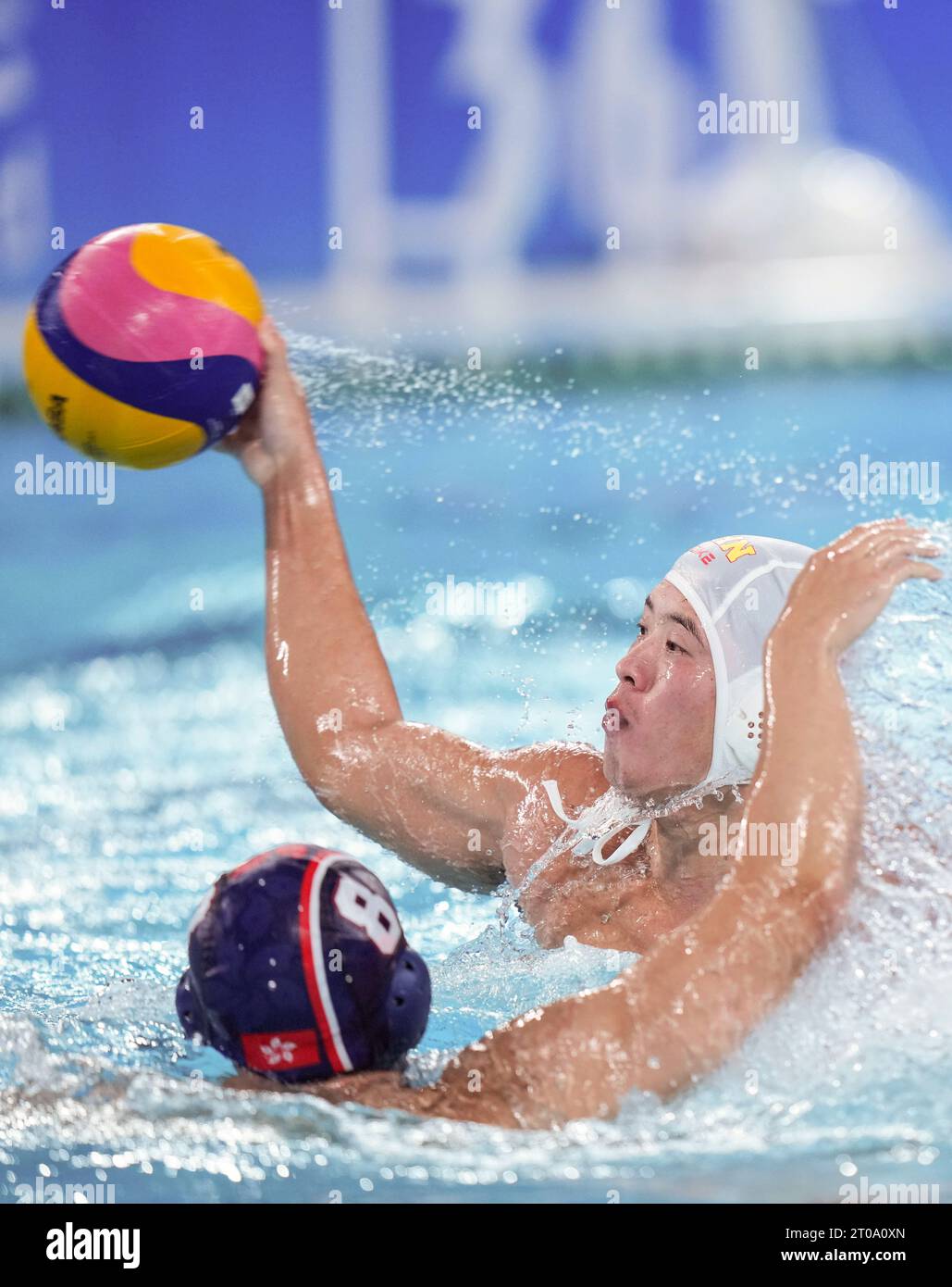 Hangzhou, China's Zhejiang Province. 5th Oct, 2023. Chen Yimin (L) of ...