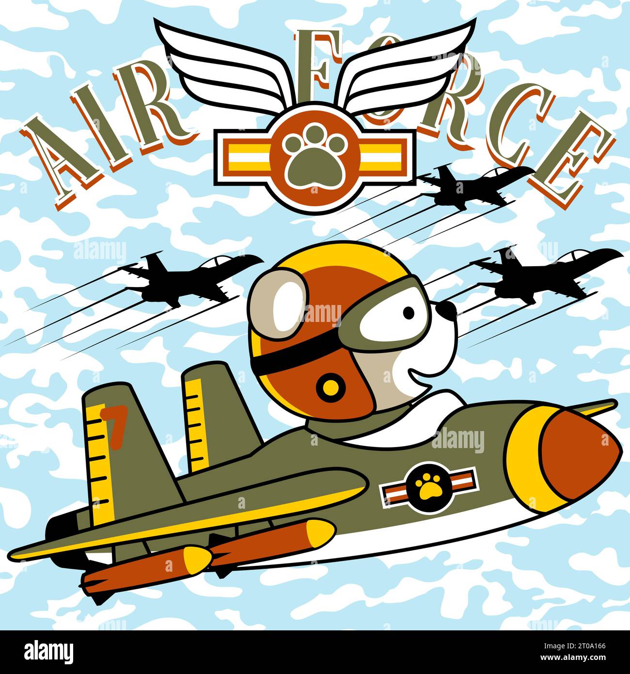 Fighter jet on aircraft Stock Vector Images - Alamy