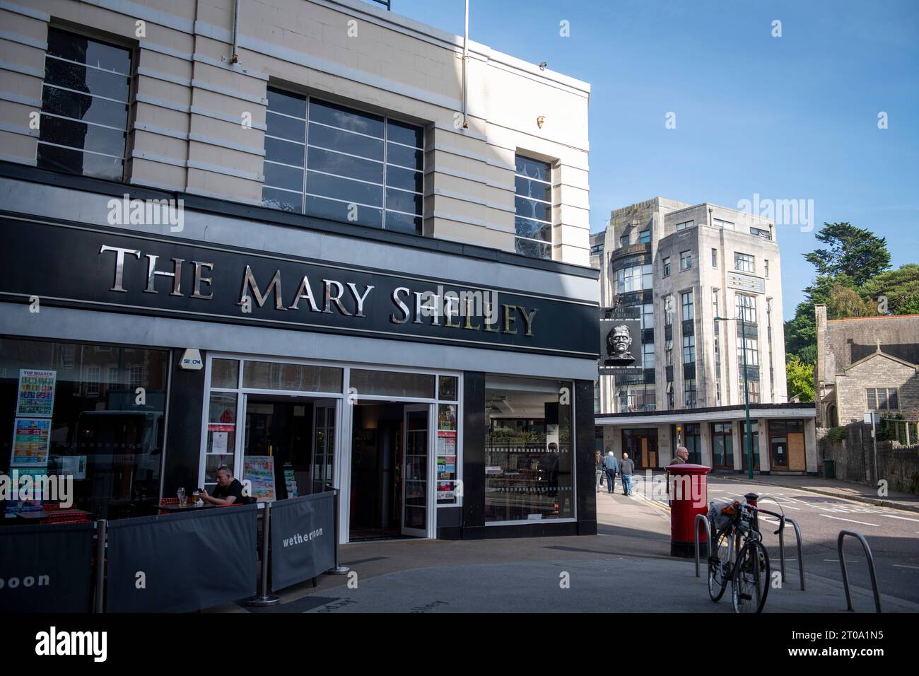 The Mary Shelley Wetherspoon pub in Bournemouth next to the graveyard ...