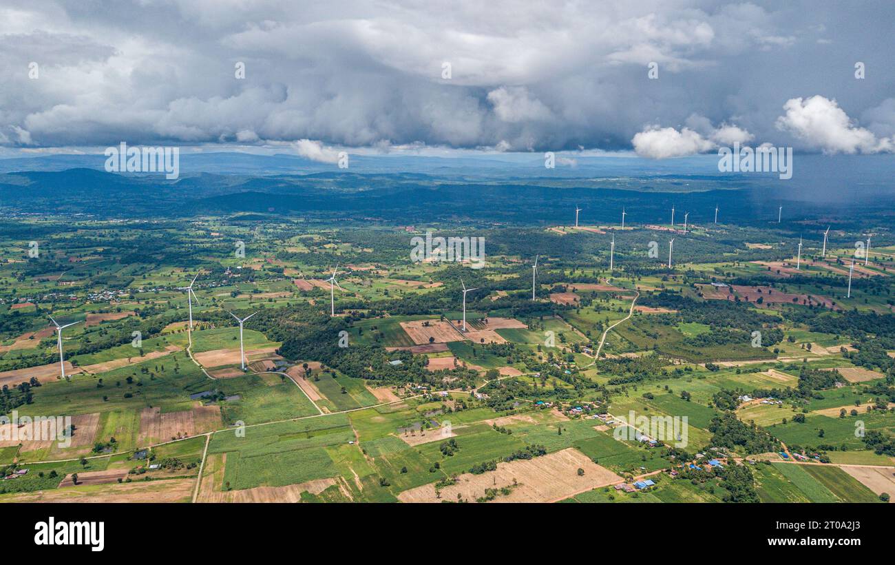 Chaiyaphum. 5th Oct, 2023. This aerial photo taken on Oct. 5, 2023 ...