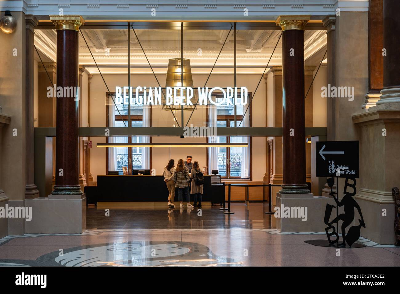 Brussels Old Town, Belgium, September 29, 2023 - The Belgian beer world ...