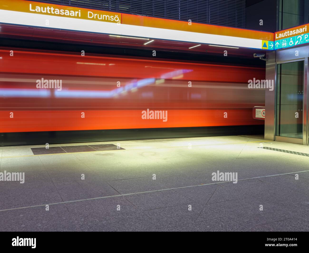 Helsinki / Finland - OCTOBER 4 2023: Helsinki underground metro ...