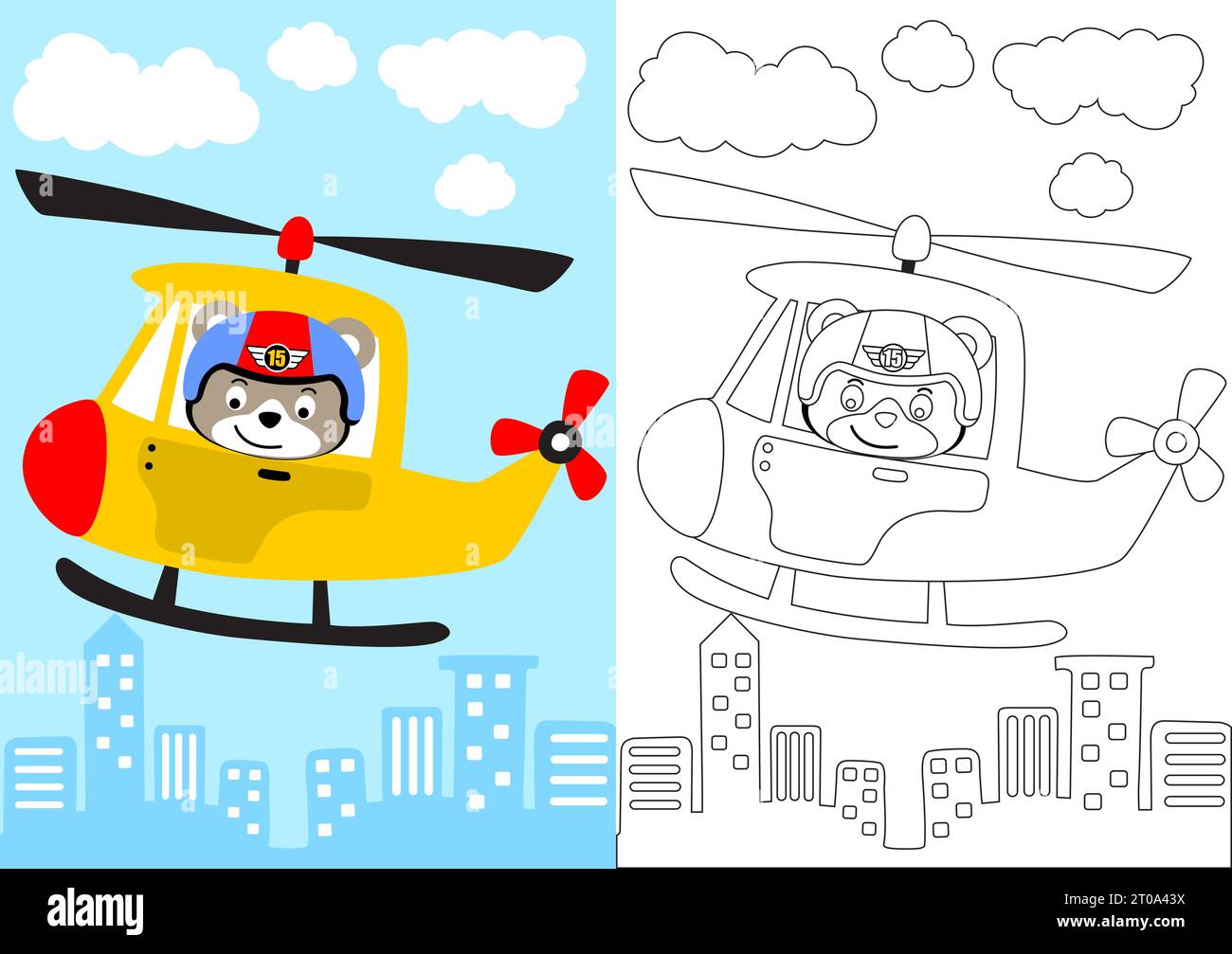 Pilot coloring page for kids Stock Vector Images - Alamy
