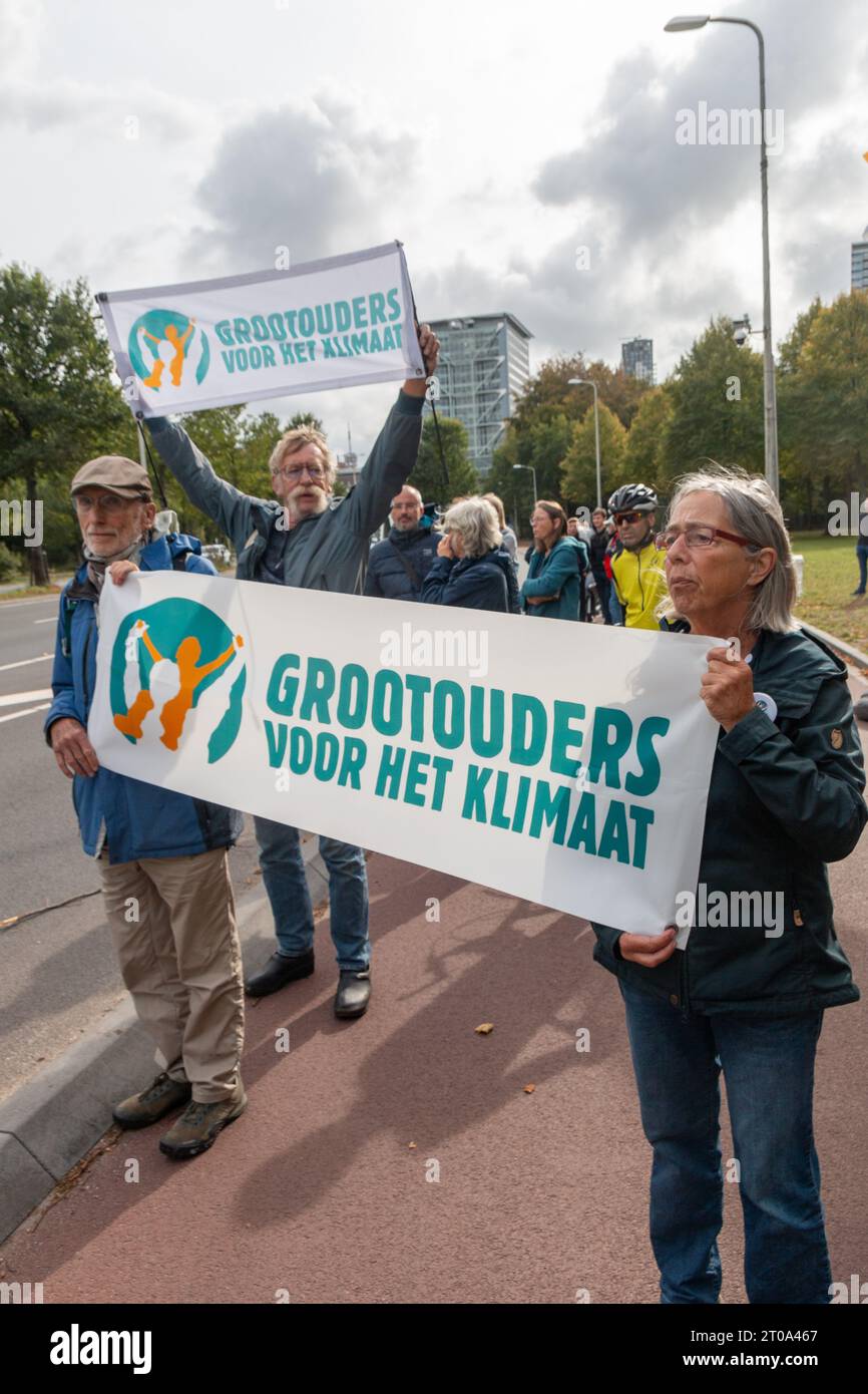 he Hague, the Netherlands - October 5 2023: elderly senior citizen ...