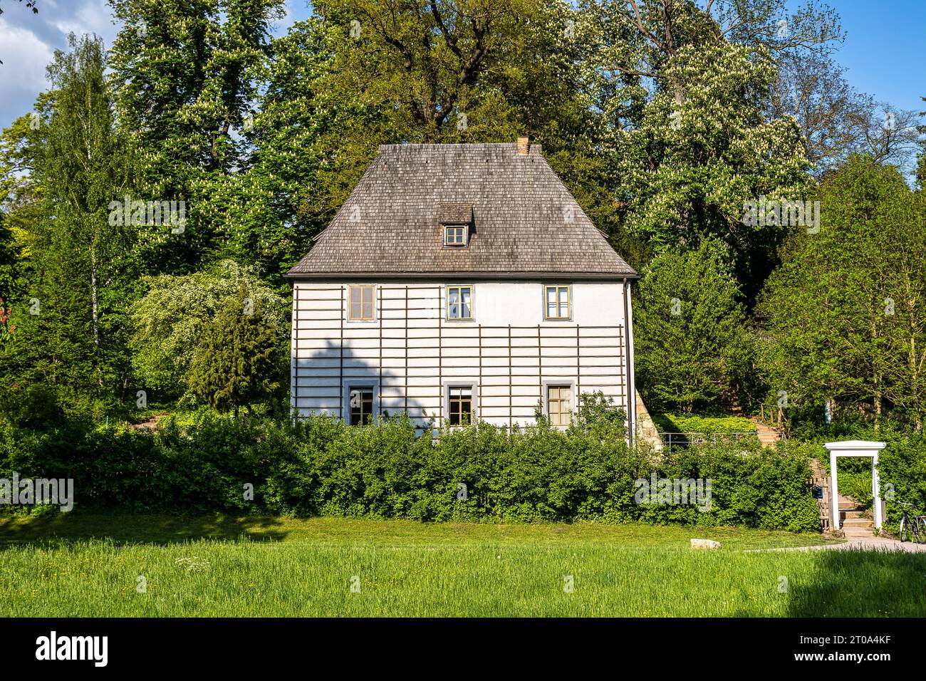The garden house with garden of Johann Wolfgang von Goethe in Weimar ...