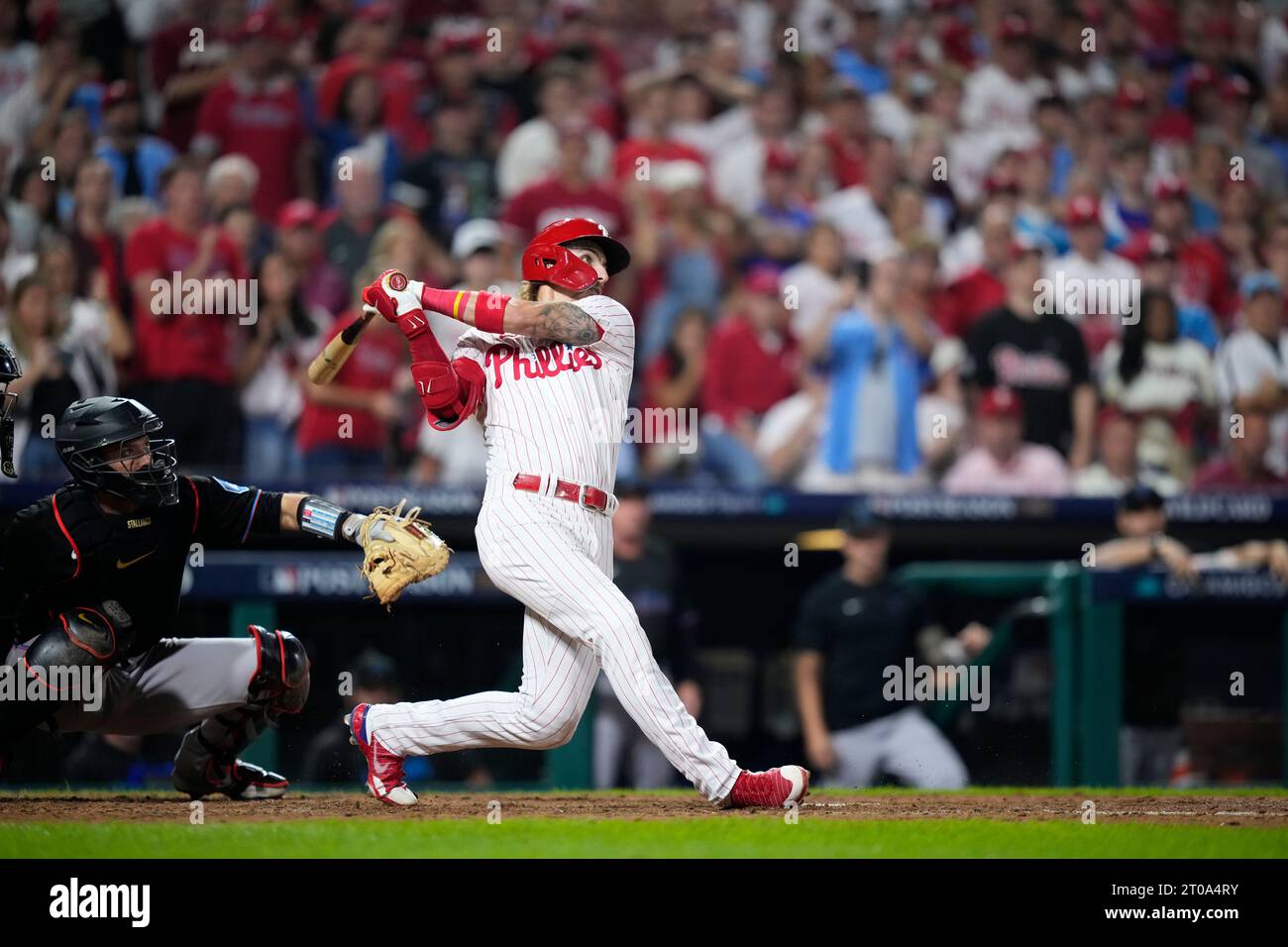 Philadelphia Phillies' Bryson Stott hits a grand slam during Game 2 in ...