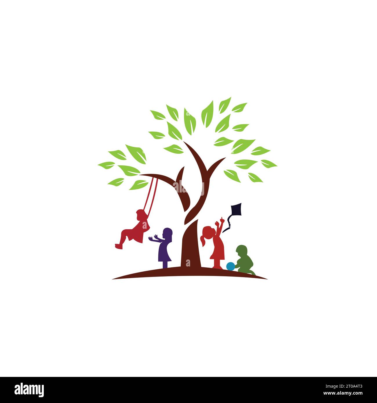 Child care logo hi-res stock photography and images - Alamy