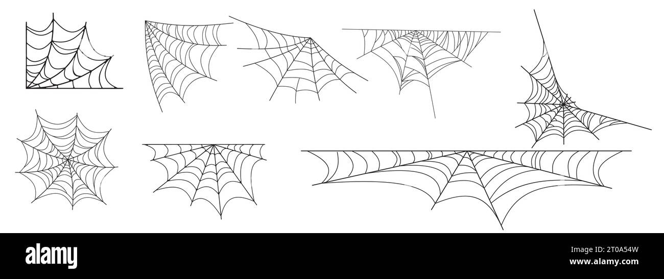 Spider web set Stock Vector Image & Art - Alamy