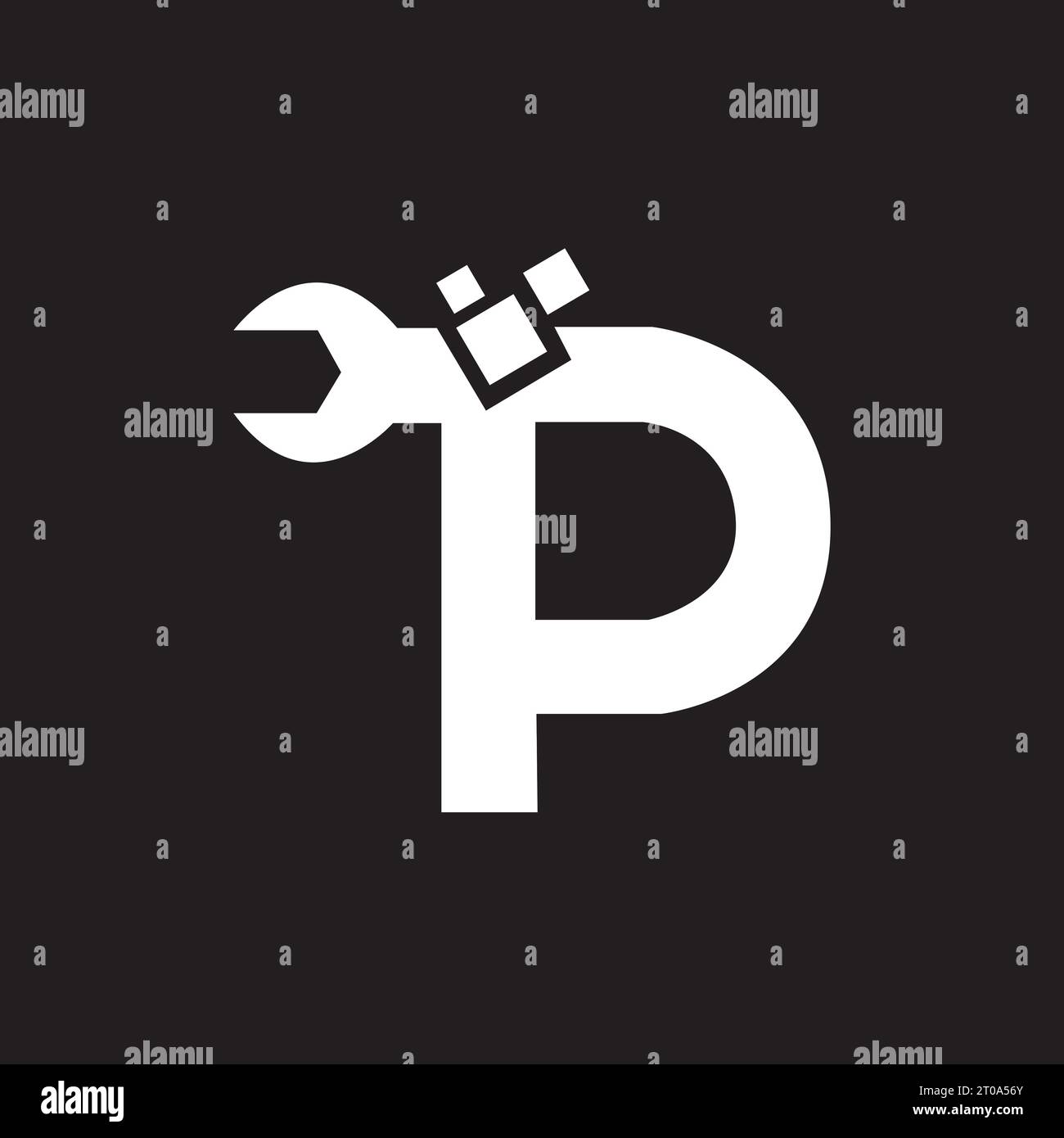 ip or pi letter logo, settings, trade logo, technology Stock Vector ...