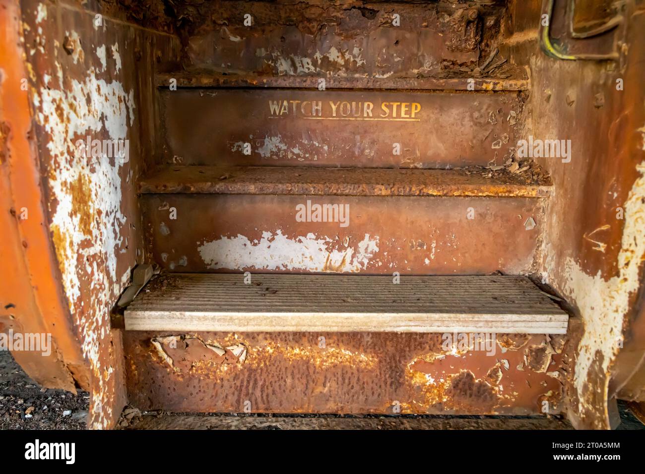 Railroad Passenger Car Stairway Stock Photo - Alamy