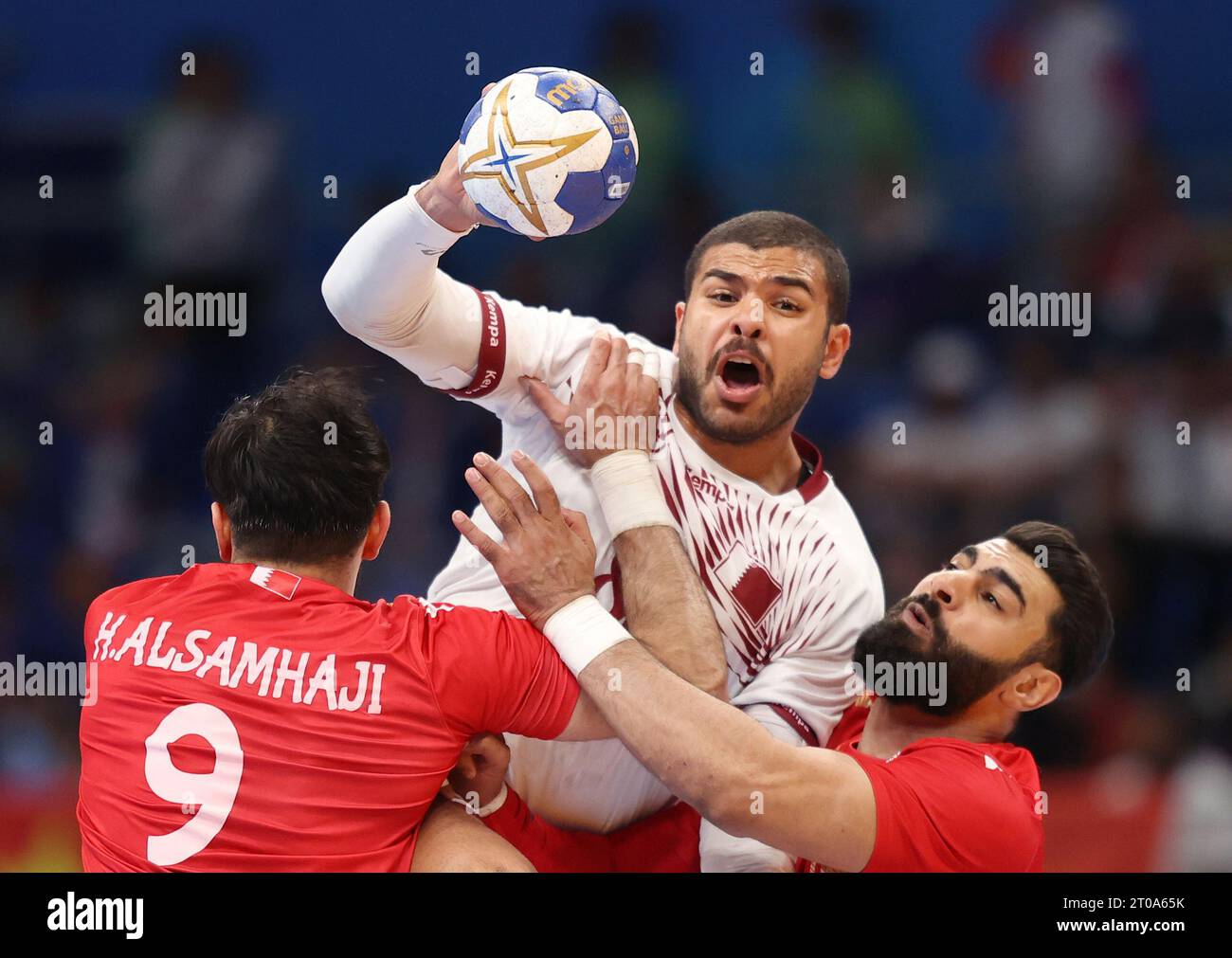 Hangzhou, China's Zhejiang Province. 5th Oct, 2023. Qatar's Moustafa ...